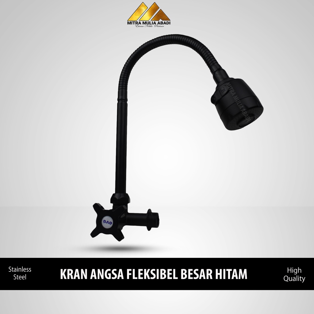 Jual Keran / Kran Angsa Hitam Flexible Besar / Keran Stainless Hitam ...