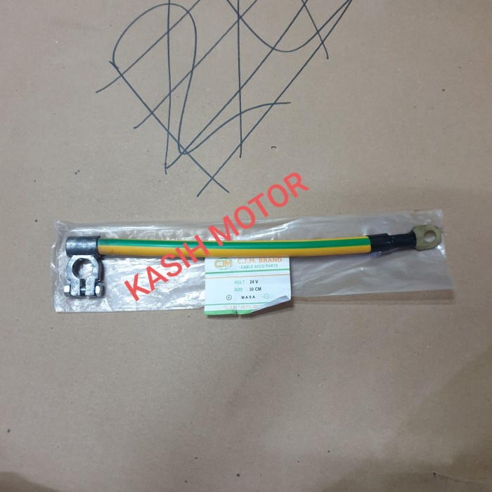 Jual KABEL AKI KABEL MASSA MASA 24V 30CM KEPALA SKUN 1PC TYPE A ...