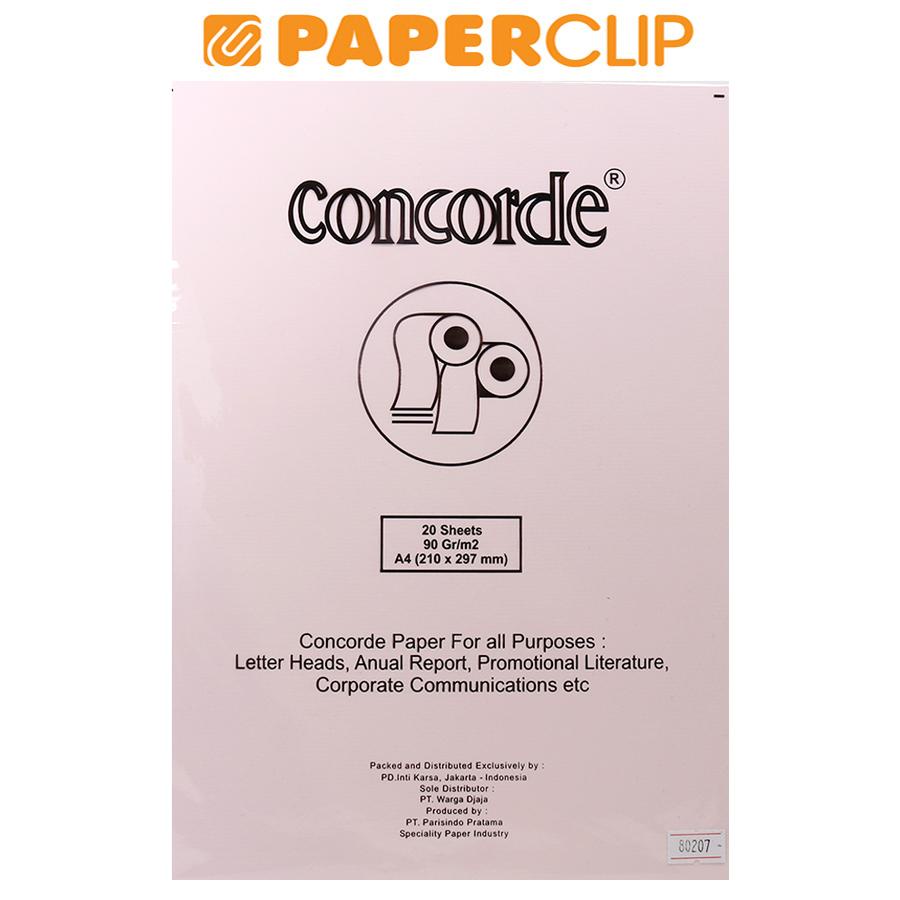 Jual KERTAS CONCORDE 80207 90G A4 ISI 20 | Shopee Indonesia