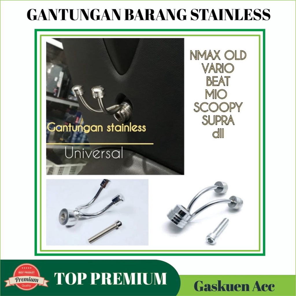 Jual Gantungan Barang Motor Stainless Universal Motor Matic | Shopee ...