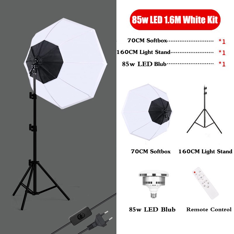 Jual Kotak lampu studio Dimmable LED Light White Softbox Kit Studio ...