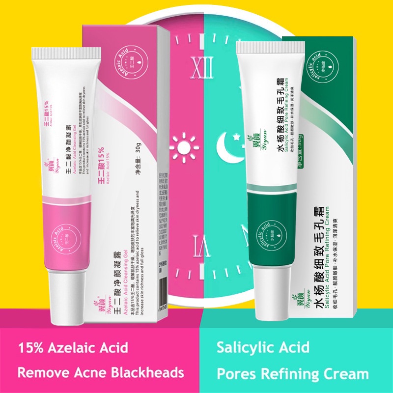 Jual 2pc/set 15% Azelaic Acid Acne Cream Remove Blackhead Salicylic ...