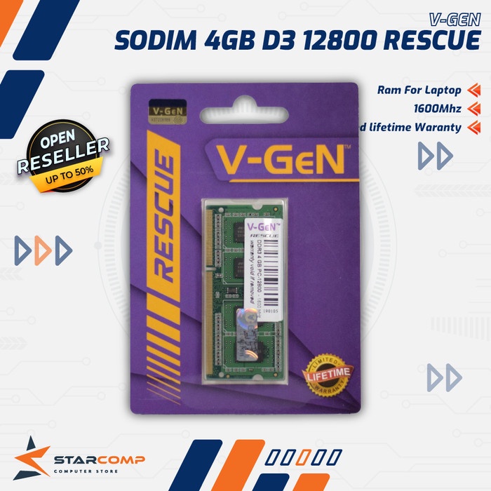 Jual V-GeN Rescue SO-DIMM DDR3 4GB PC12800 RAM Laptop | Shopee Indonesia