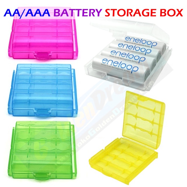 Jual Kotak Penyimpan Baterai AA AAA Battery Storage Box 14500 Case ...