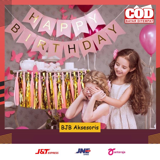 Jual BANNER HAPPY BIRTHDAY WARNA WARNI BACKDROP PESTA BENDERA BUNTING ...