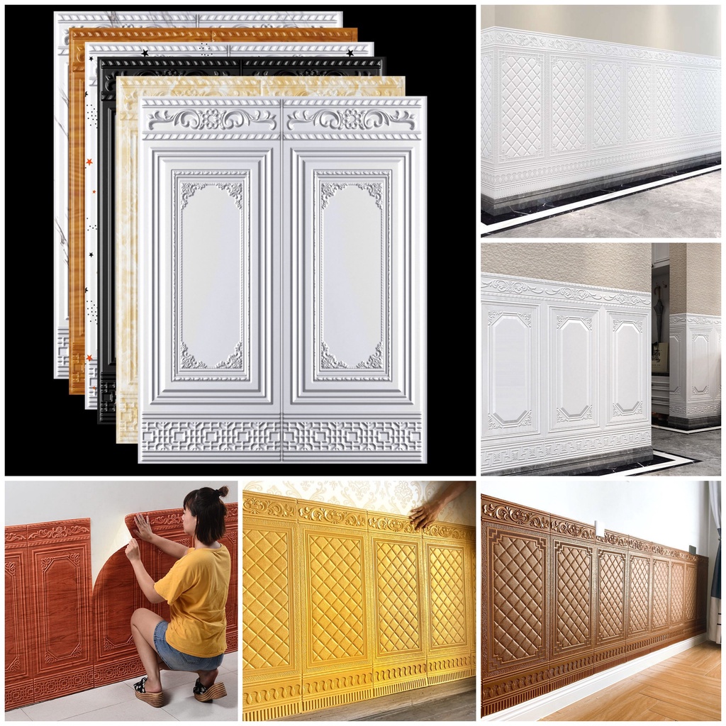 Jual Diskon !!! READY SEMUA WARNA [TEBAL] Wallpaper 3D Foam Tembok ...