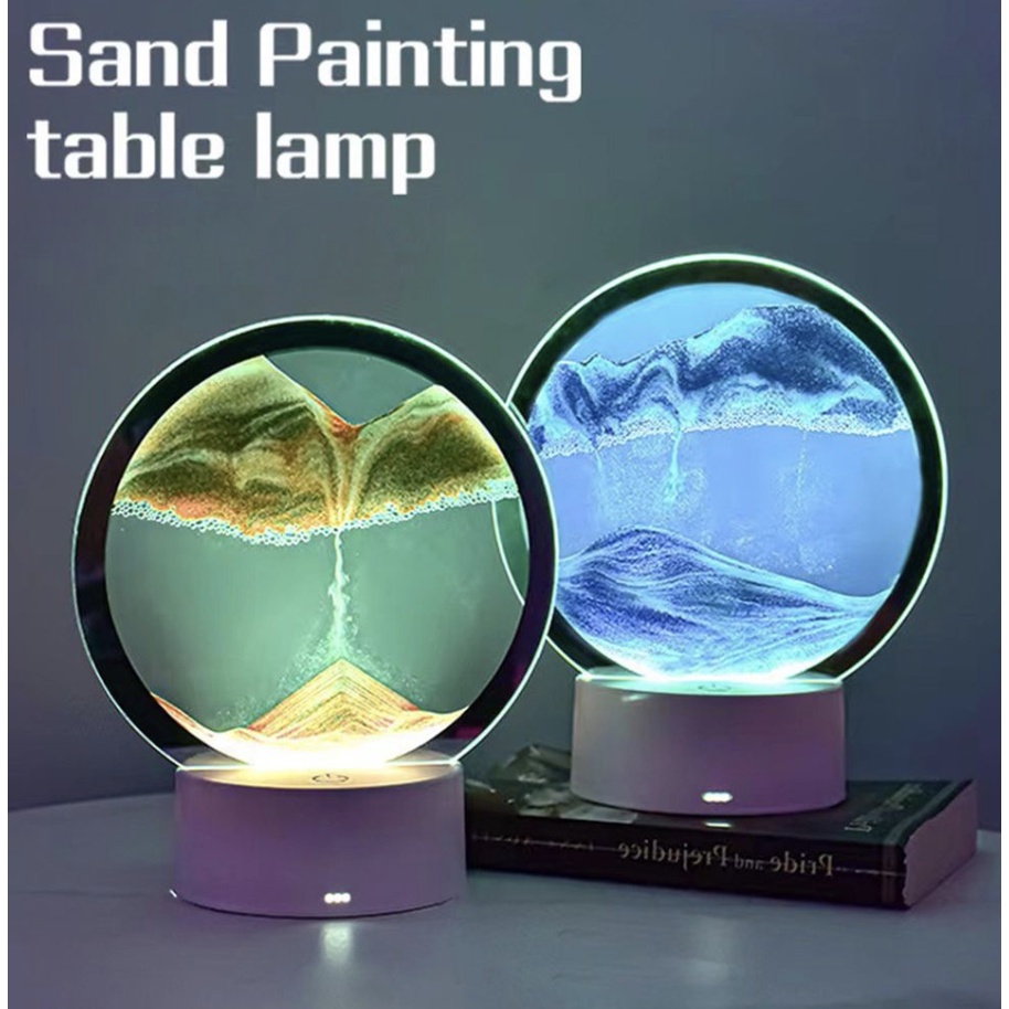 Jual Nomaid.id - Quicksand Lampu Pasir 3D Lampu Malam 7 Warna Lampu ...