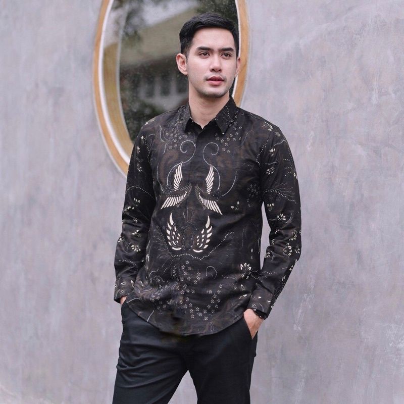 Jual Baju Batik Pria Lengan Panjang SlimFit Premium Furing Adem Katun ...