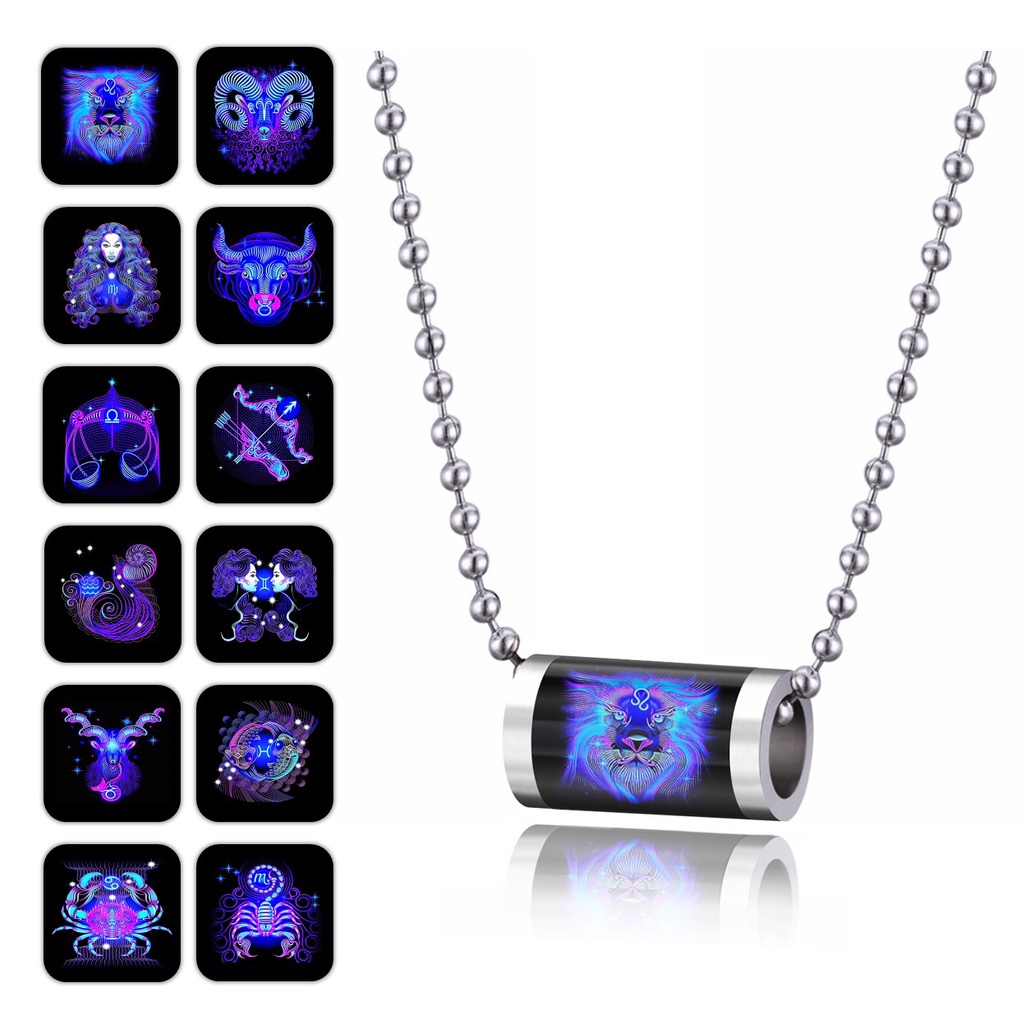 Jual Kalung Liontin Tabung Zodiak 12 Rasi Bintang Horoscope Zodiac ...