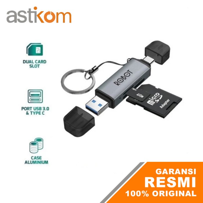 Jual Card Reader Robot CR202S USB-C USB 3.0 Grey | Shopee Indonesia