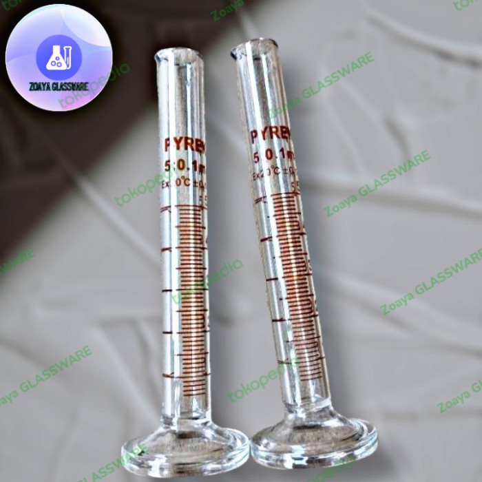 Jual measuring cylinder - gelas ukur kimia 5ml pyrex asli alat ...