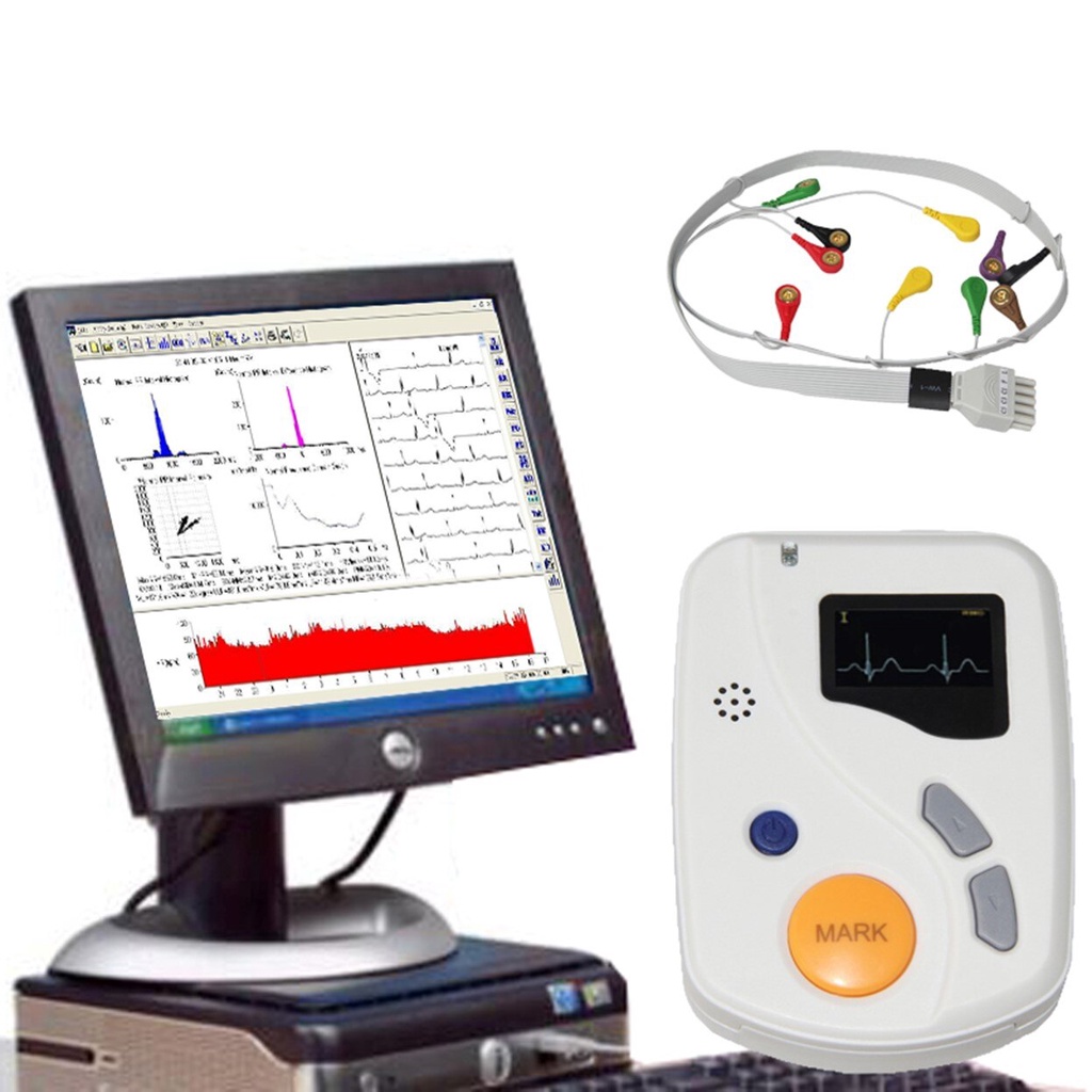 Jual PREORDER Portable 48 Hour Dynamic EKG Holter Handheld 12 Channel ECG Monitor Recorder ...