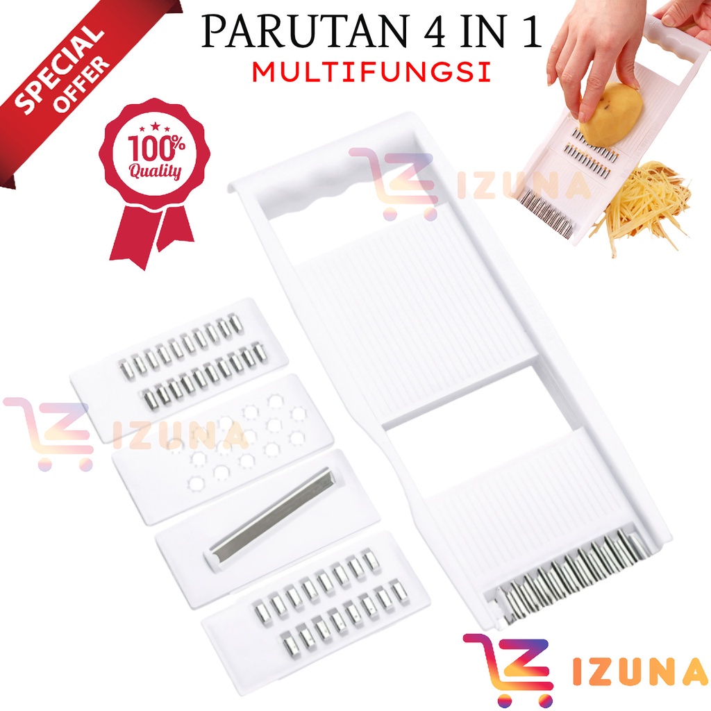 Jual [IZUNA] Parutan 4 In 1 Multifungsi / Alat Parut Sayur Dan Buahan ...