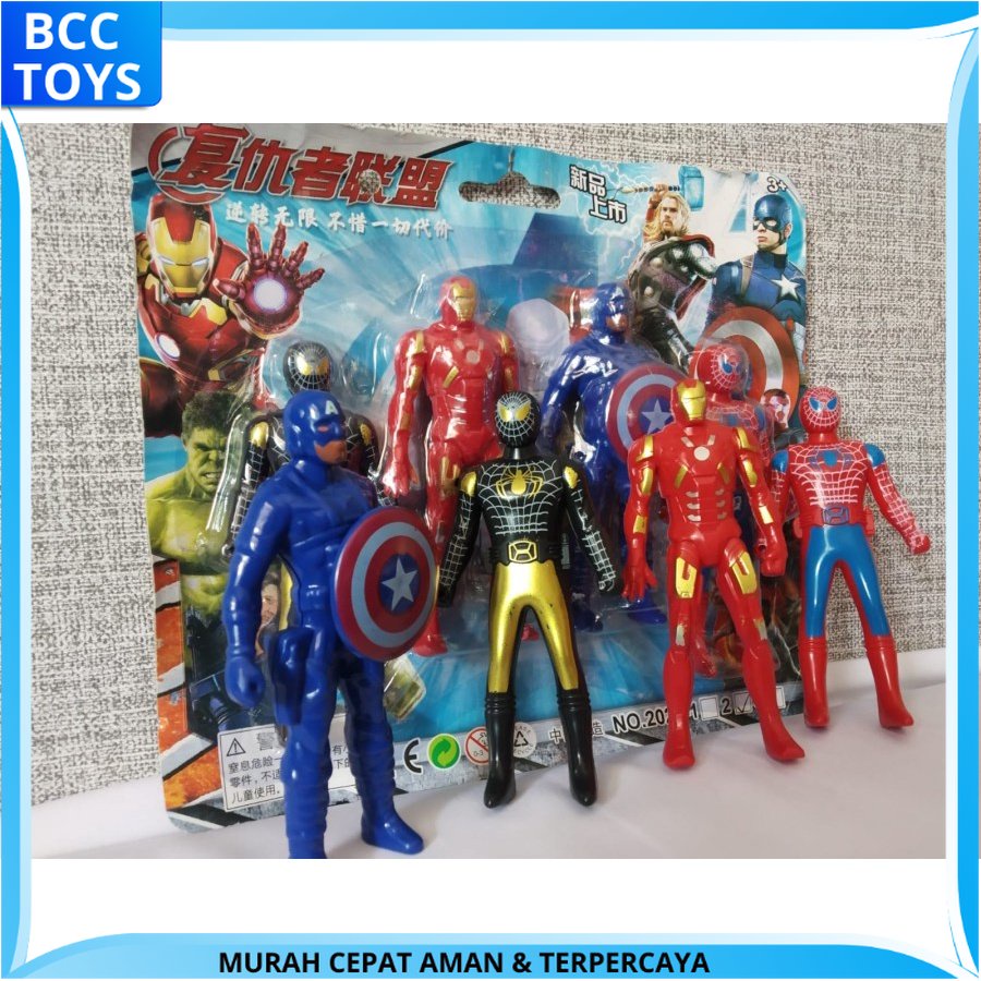 Jual Mainan Robot Superheroes Kecil 4 Pcs Action Figure Keren dan MURAH ...
