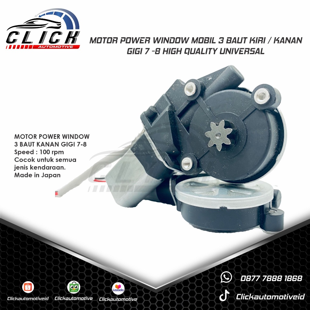 Jual MOTOR DINAMO POWER WINDOW JENDELA MOBIL BAUT 3 & 4, GIGI 7 & 8 ...