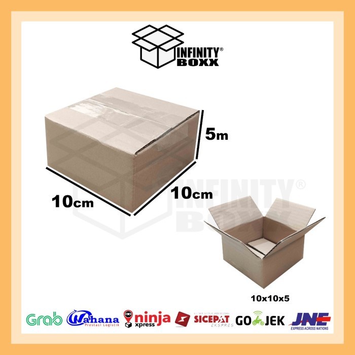 Jual kardus box packaging packing 10x10x5 cm SHEET POLOS | Shopee Indonesia