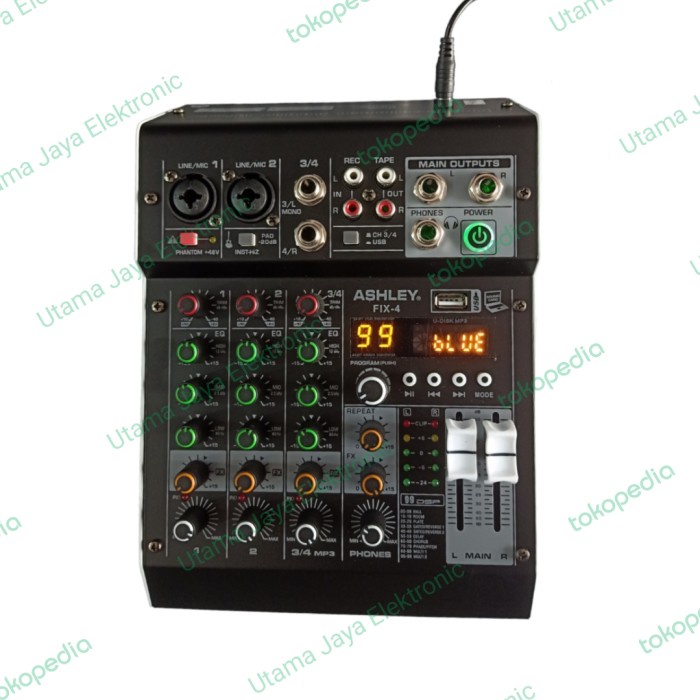 Jual Mixer Audio Ashley FIX4 4 Channel FIX 4 USB Bluetooth Original ROANMALL | Shopee Indonesia