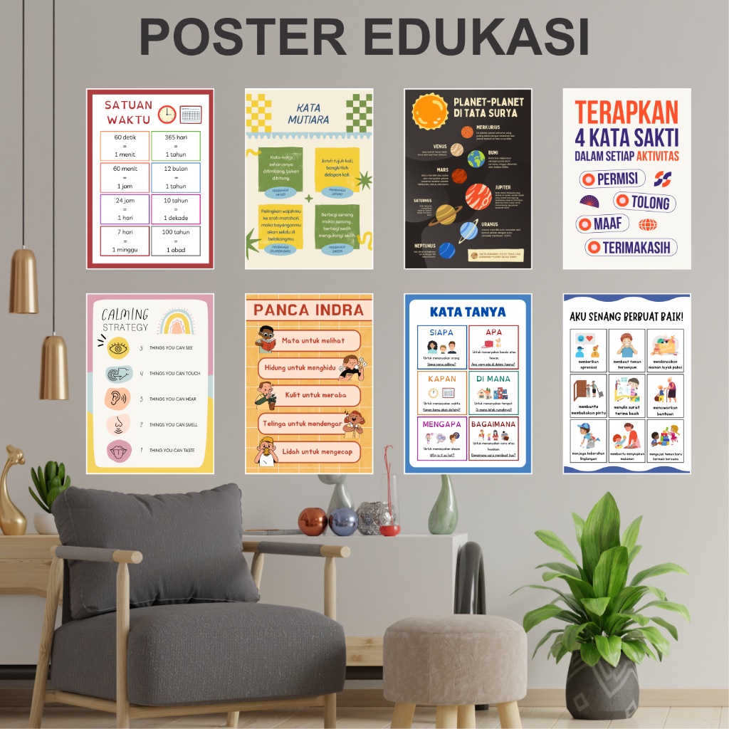 Jual Stiker Sticker POSTER Edukasi Anak Paud TK Sd SMP | Shopee Indonesia