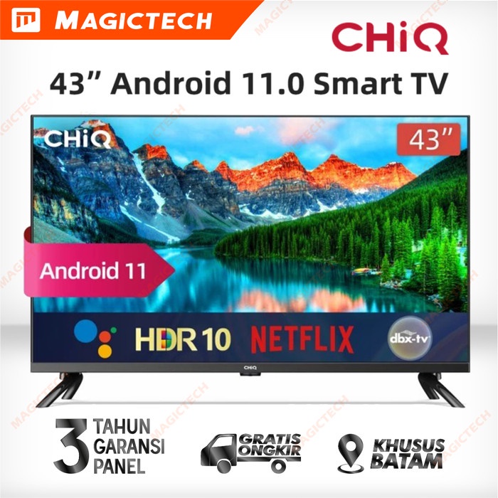 Jual TV LED CHiQ CHANGHONG 43 INCH 43" L43G7P ANDROID 11 FRAMELESS ...