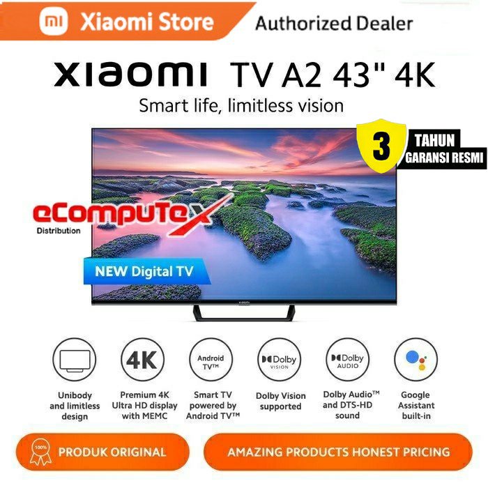 Jual XIAOMI TV A2 43" INCH UHD 4K / A 2 SMART TV ANDROID DOLBY VISION ...