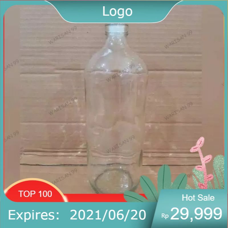 Jual [Paket isi 5] Botol Bensin 1 Liter kaca Botol Kaca 1000 ml BOTOL ...