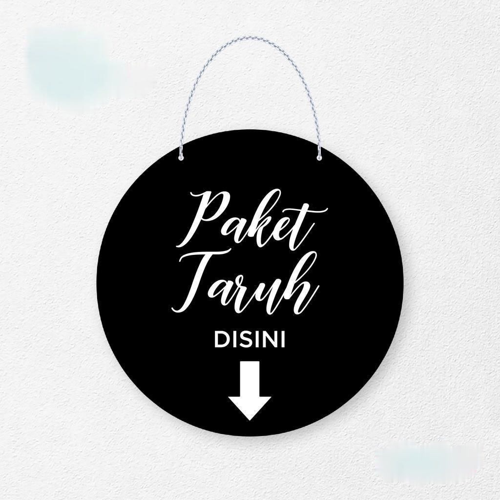 Jual Signage Gantungan Paket Taruh Disini Sign Board Rantai Akrilik ...