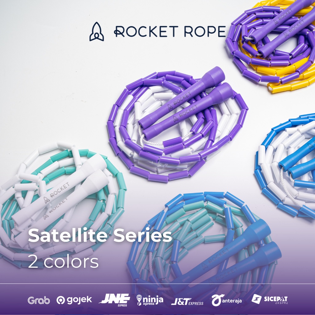Jual [ROCKET ROPE] 2 Colors Beaded Jump Rope Satellite Series Short ...