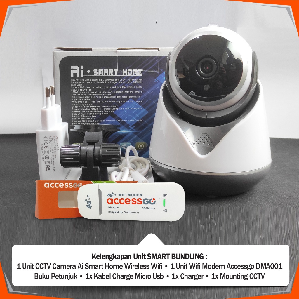 Jual CCTV Dekstop Camera Ai Smart Home + USB Modem Wifi | Shopee Indonesia