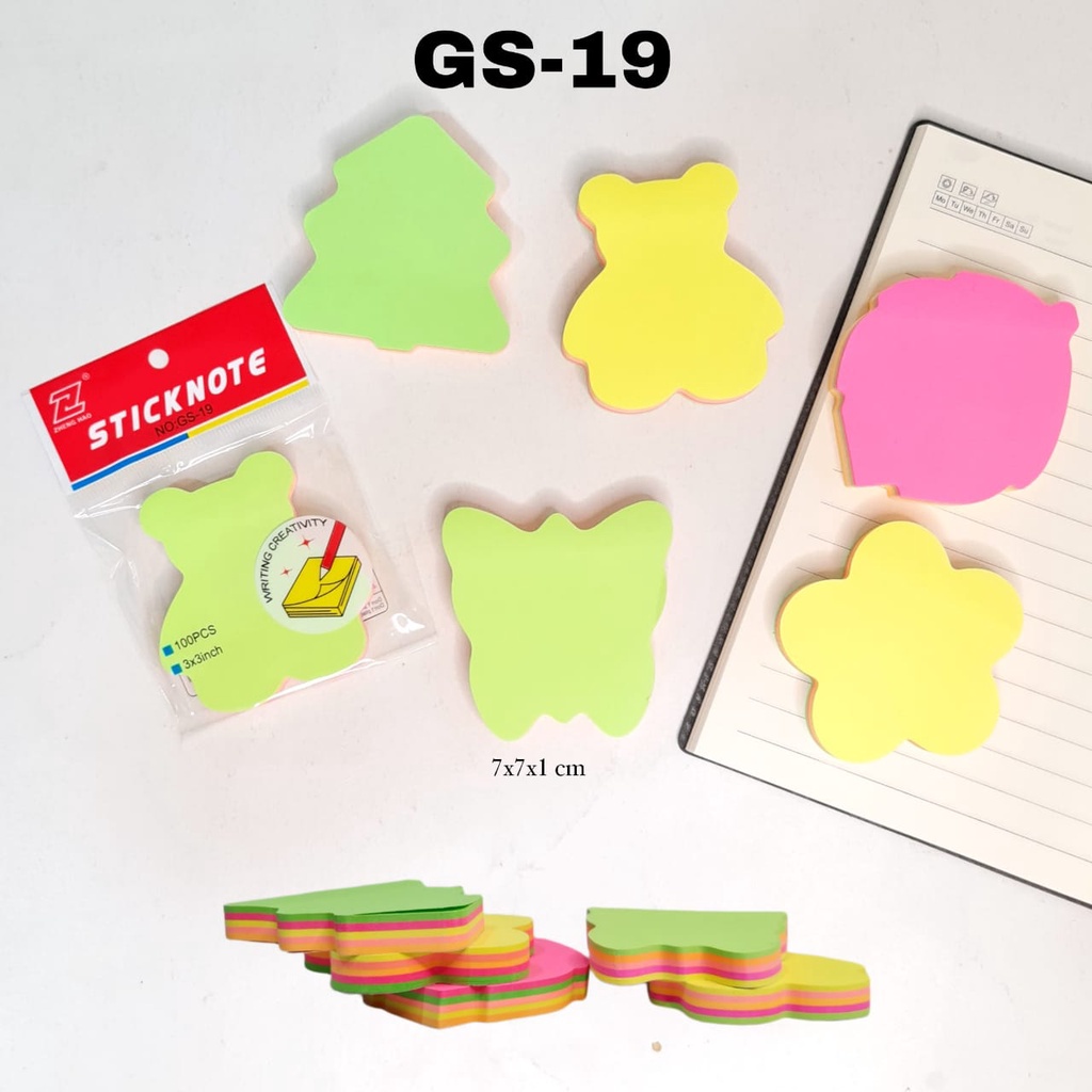 Jual GG Sticky Note 3x3/100 Rainbow Bentuk/Stick Note/Notes Tempel ...