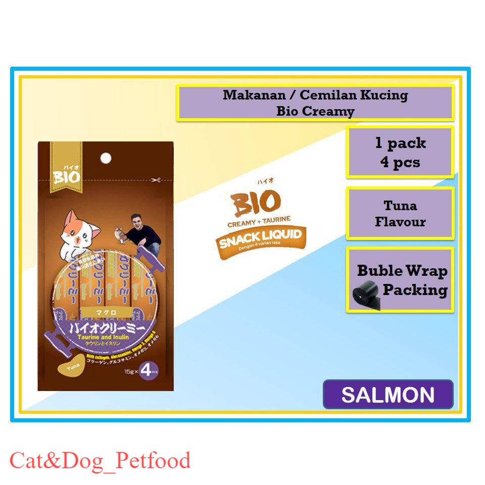 Jual Cat&Dog_Petfood | Makanan / Snack Kucing BIO Creamy SNACK Kucing ...