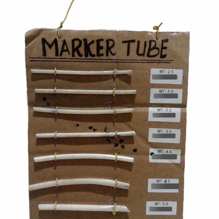 Jual [PER METER] FORT MARKER TUBE PUTIH MT 2.5 3 3.5 4 4.5 5 mm Label ...