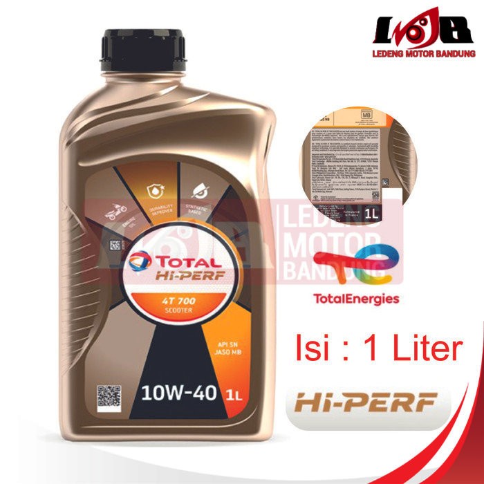 Jual Total Energies Hi-Perf Scooter Matic 4T 700 Oli Mesin 10W-40 0.8 1L | Shopee Indonesia