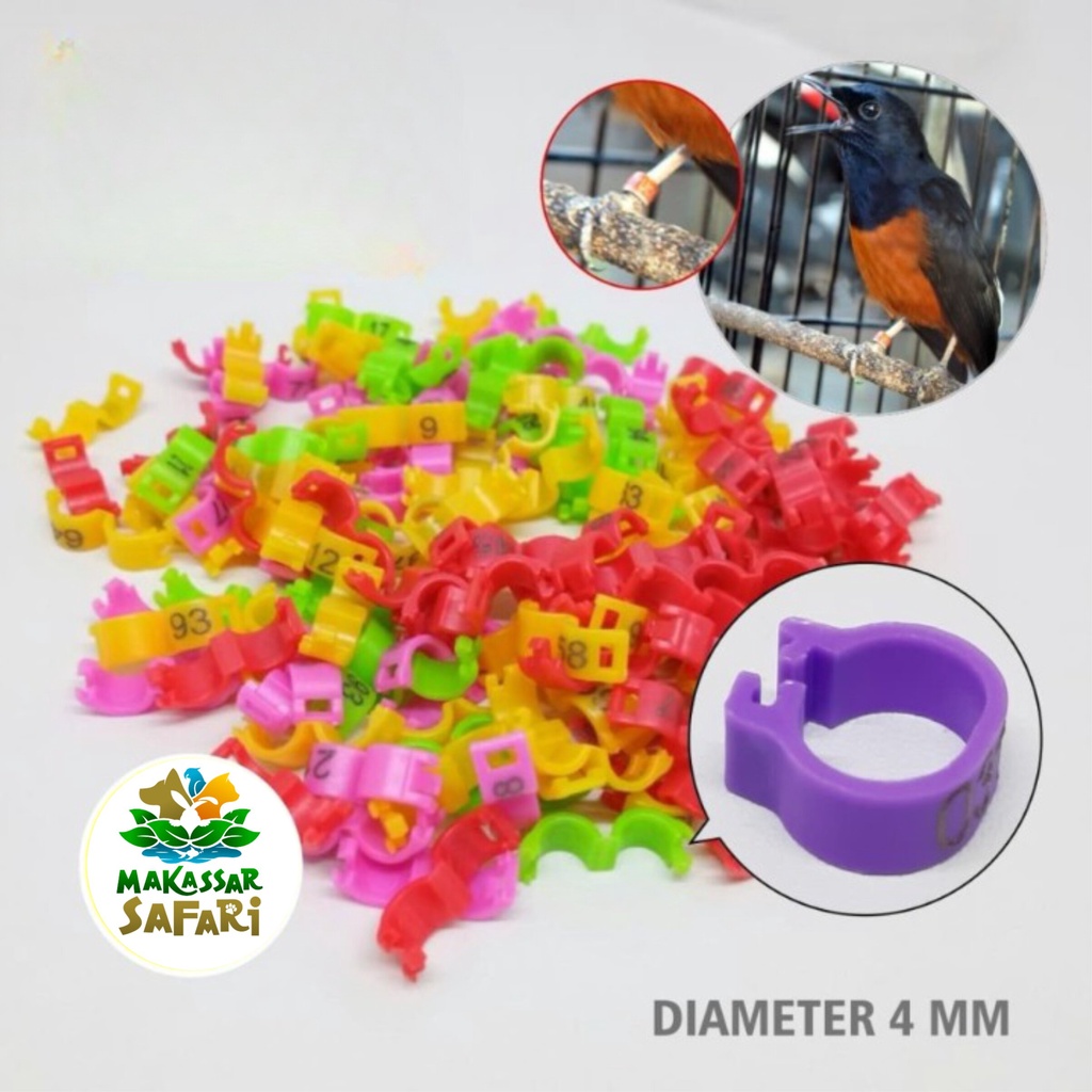 Jual Ring Jepit 4mm Borgol Gelang Pengaman Penanda Untuk Kaki Burung ...