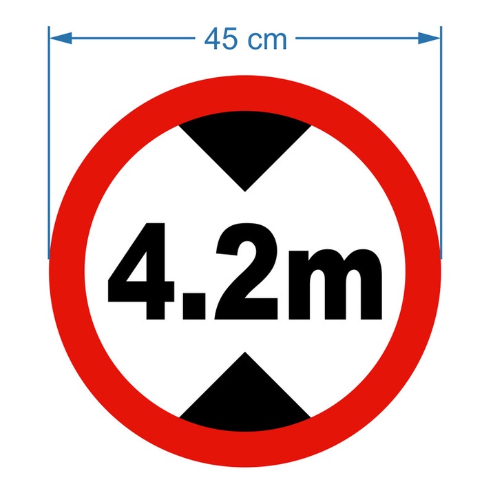 Jual Rambu Petunjuk Batas Ketinggian 45cm Plat Alumunium | Shopee Indonesia