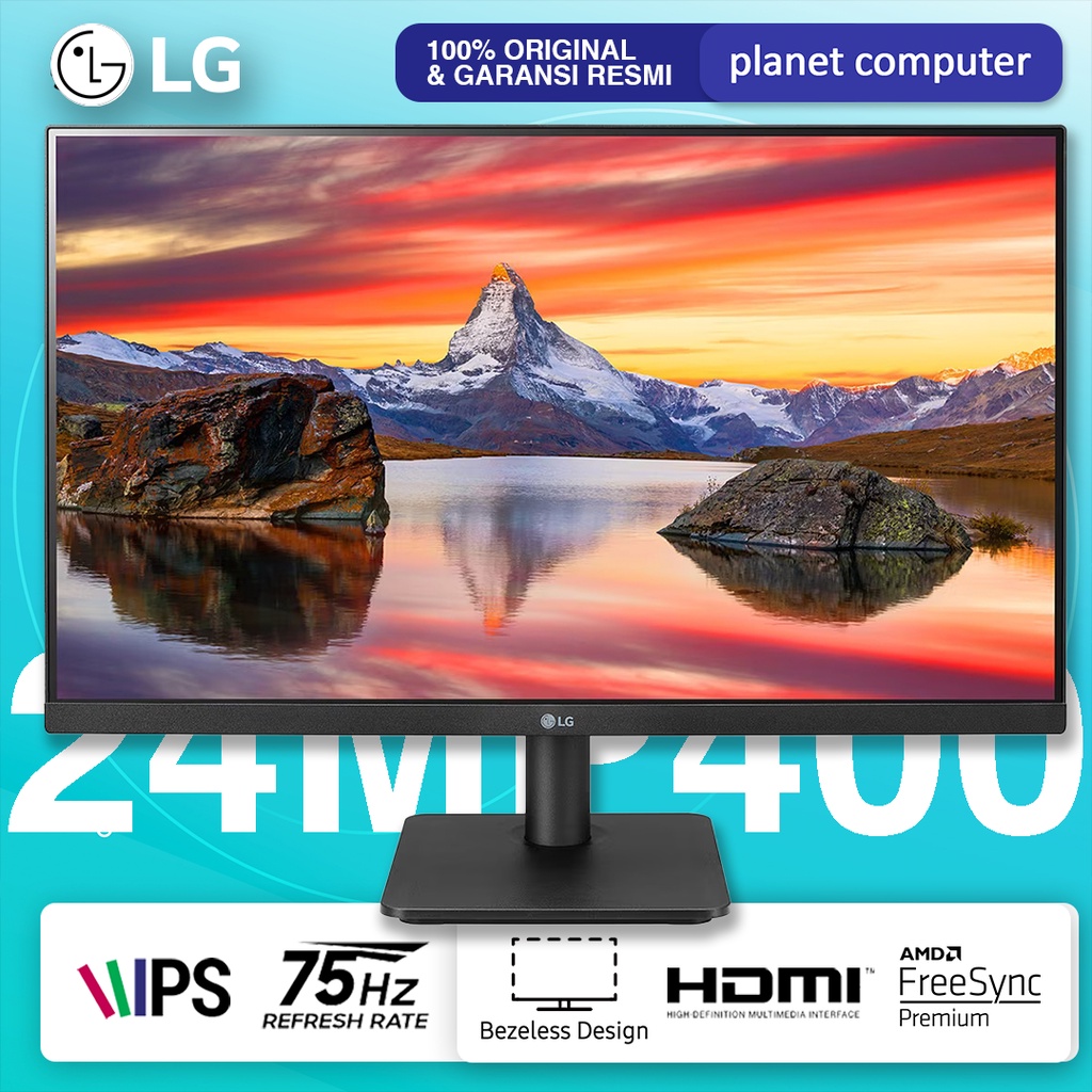 Jual Monitor LG 24MP400 24" IPS 75Hz FHD 1080P VGA HDMI 5ms FreeSync ...