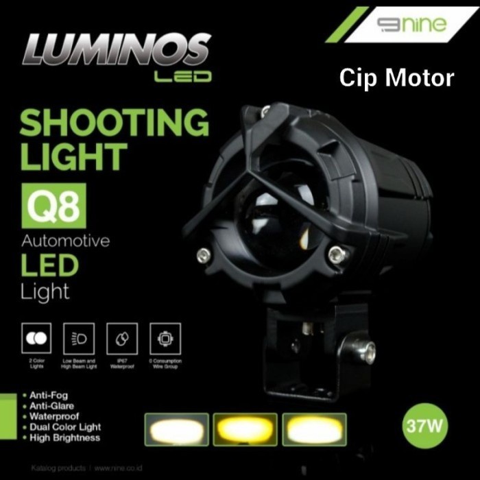 Jual Lampu Luminos Q8 Original putih kuning motor mobil 12 Volt Model ...