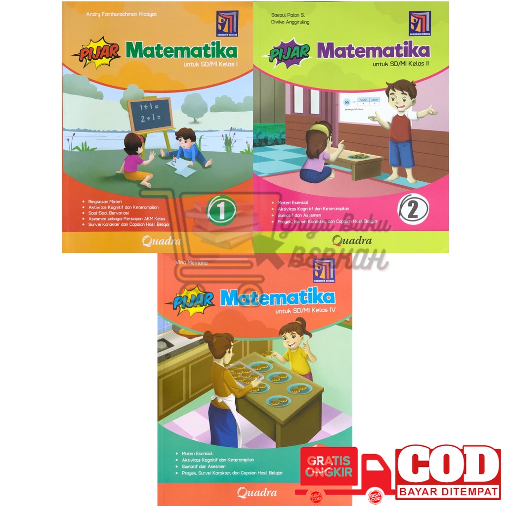 Jual Buku Pijar Matematika Kelas 1 2 3 4 5 6 SD/MI Kurikulum Merdeka Penerbit Quadra | Shopee ...