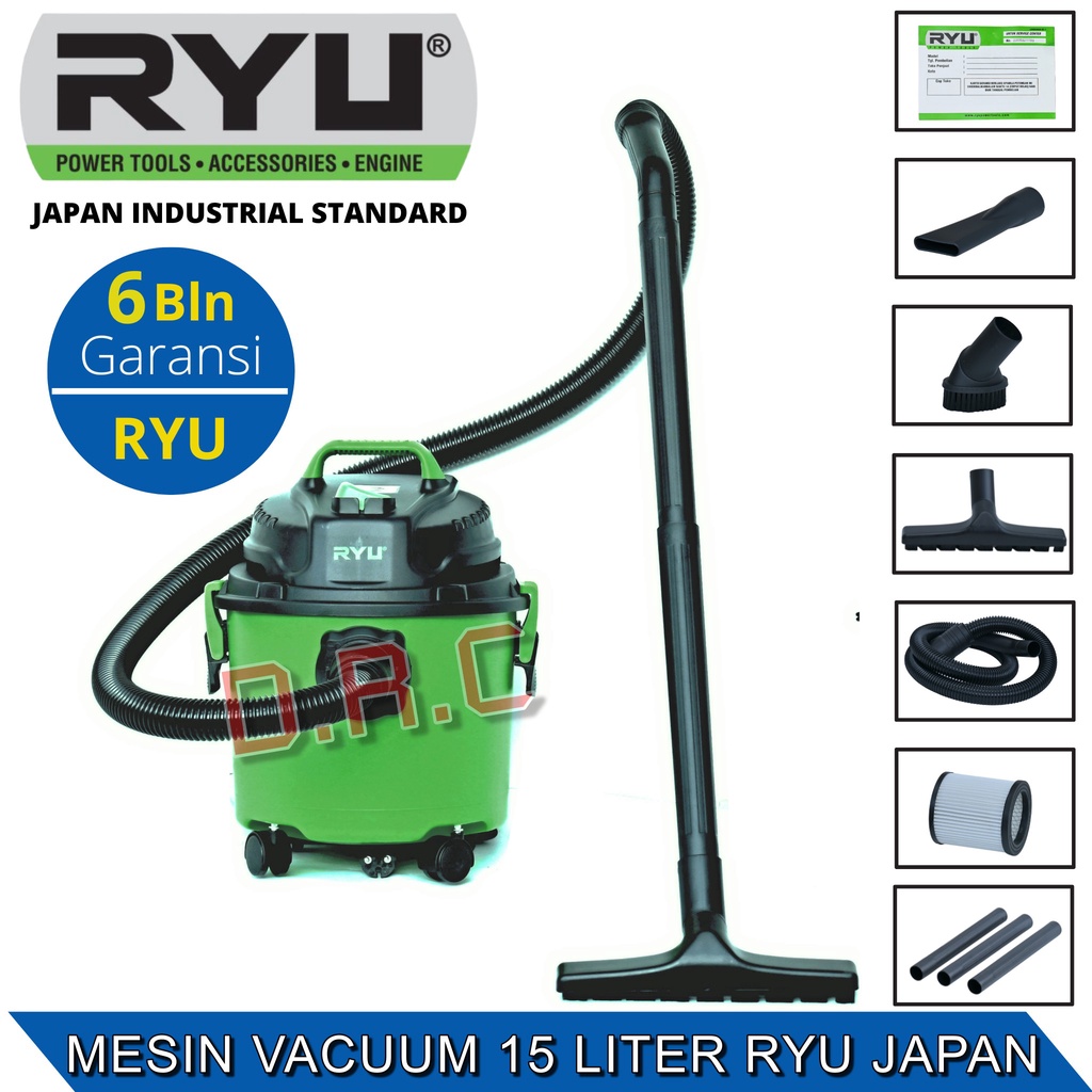 Jual Vacuum Cleaner Ryu Japan 650 Watt – Penyedot Debu Rumah 15 Liter ...