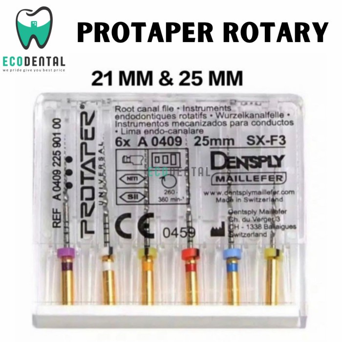 Jual Dentsply Protaper Rotary Files 21/25mm Endo Motor Engine File NiTi ...