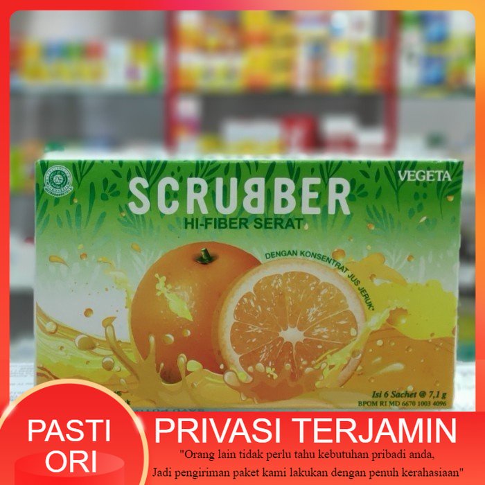 Jual vegeta scrubber hi fiber serat jeruk is 6 pcs/ obat bab | Shopee ...