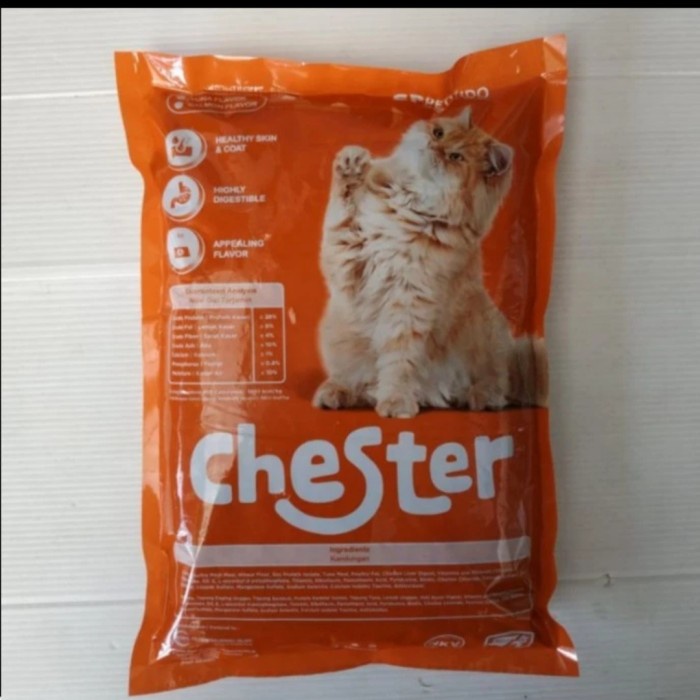 Jual PAKAN KUCING CHESTER TUNA CAT FOOD ADULT KEMASAN REPACK 500 GRAM ...