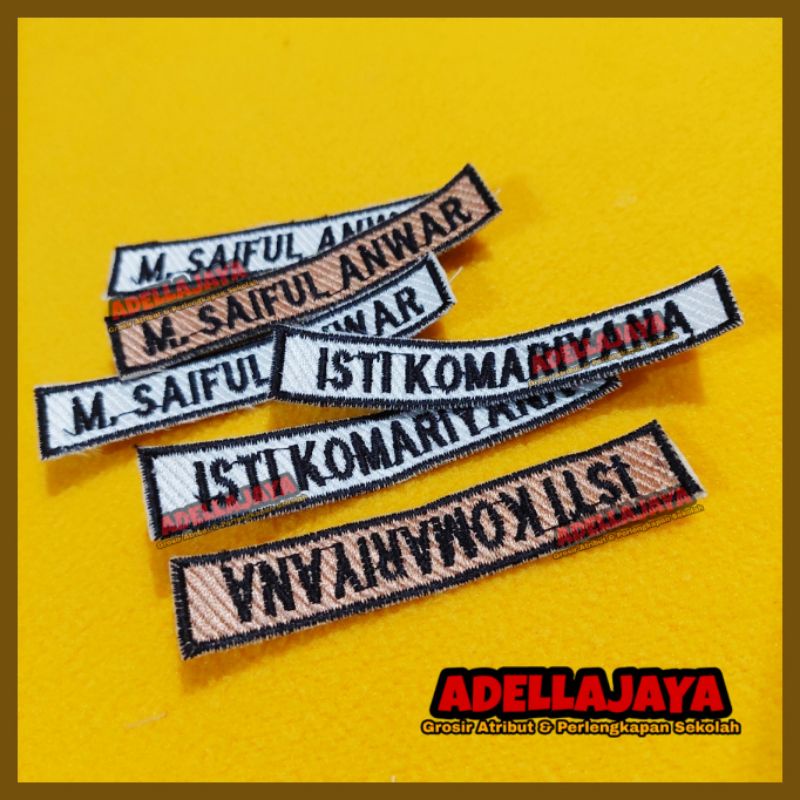 Jual Bordir Badge Nama Siswa Bordir / Emblem Nama Siswa / Bet Nama ...