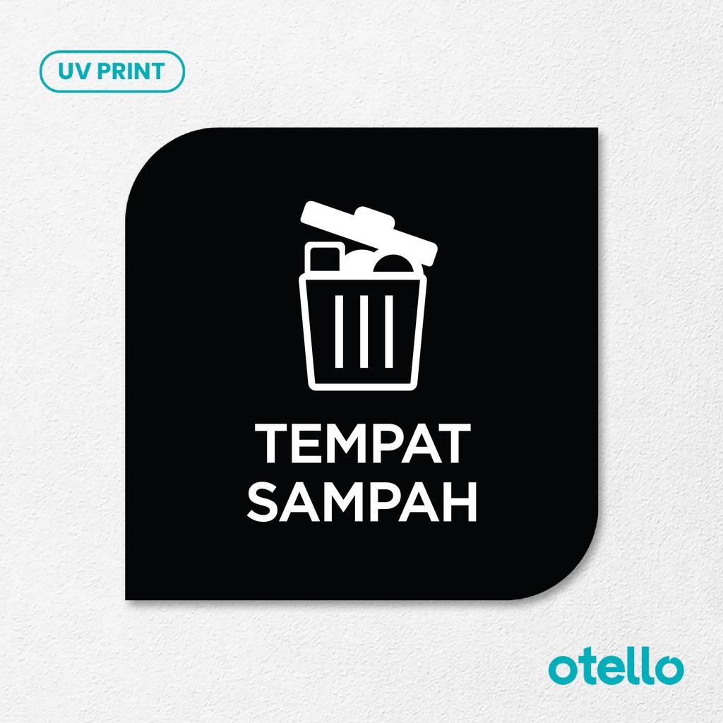 Jual Tempat Sampah Signage Board Akrilik Tempel Dinding Papan Acrylic ...
