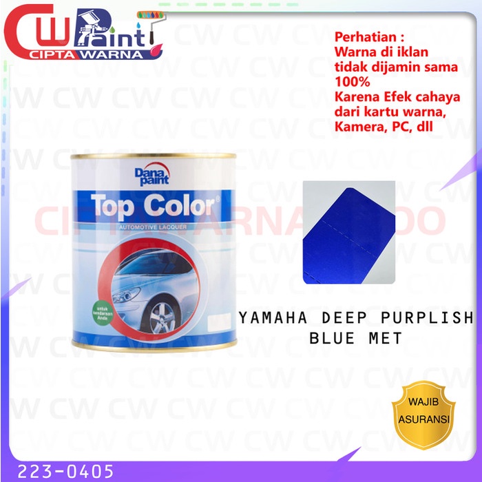 Jual TOP COLOR METALLIC DANA PAINT CAT DUCO MOBIL 1 LITER SEMUA WARNA ...