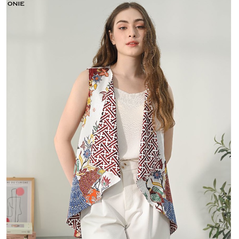 Jual Evercloth Onie Outer Blazer Batik Wanita Outer Batik Rompi Wanita ...
