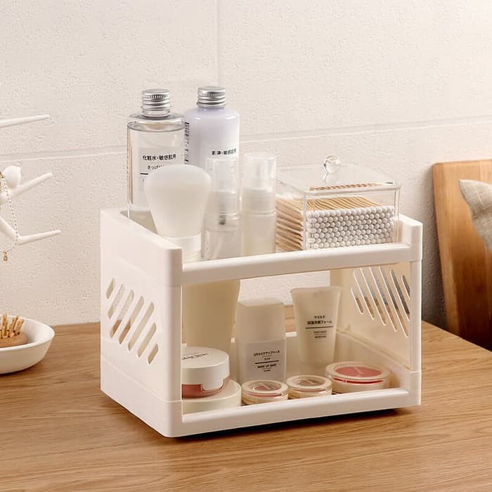 Jual Rak Organizer Stationery Rak Penyimpanan Desktop Lipat Double ...