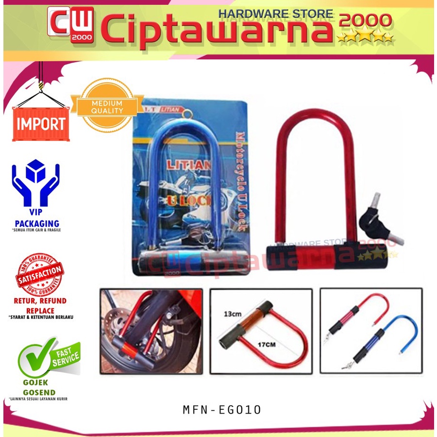 Jual D-Lock Kunci Gembok Untuk Keamanan Sepeda MFN | Shopee Indonesia