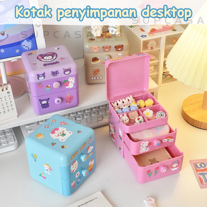 Jual Laci Mini box Organizer stationery Kotak Alat Tulis Desktop ...