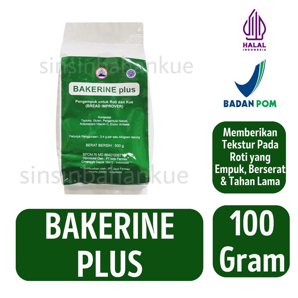 Jual Bakerin/Bakerine Plus Pengembang Kue [100 gr / 500gr] | Shopee ...