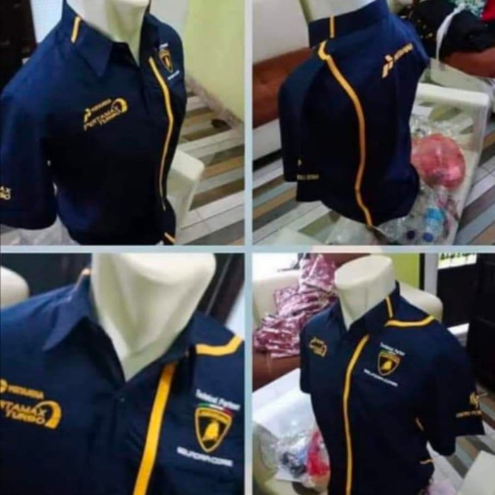 Jual baju seragam pertamax spbu pertamina pertalite turbo bordir lengan ...